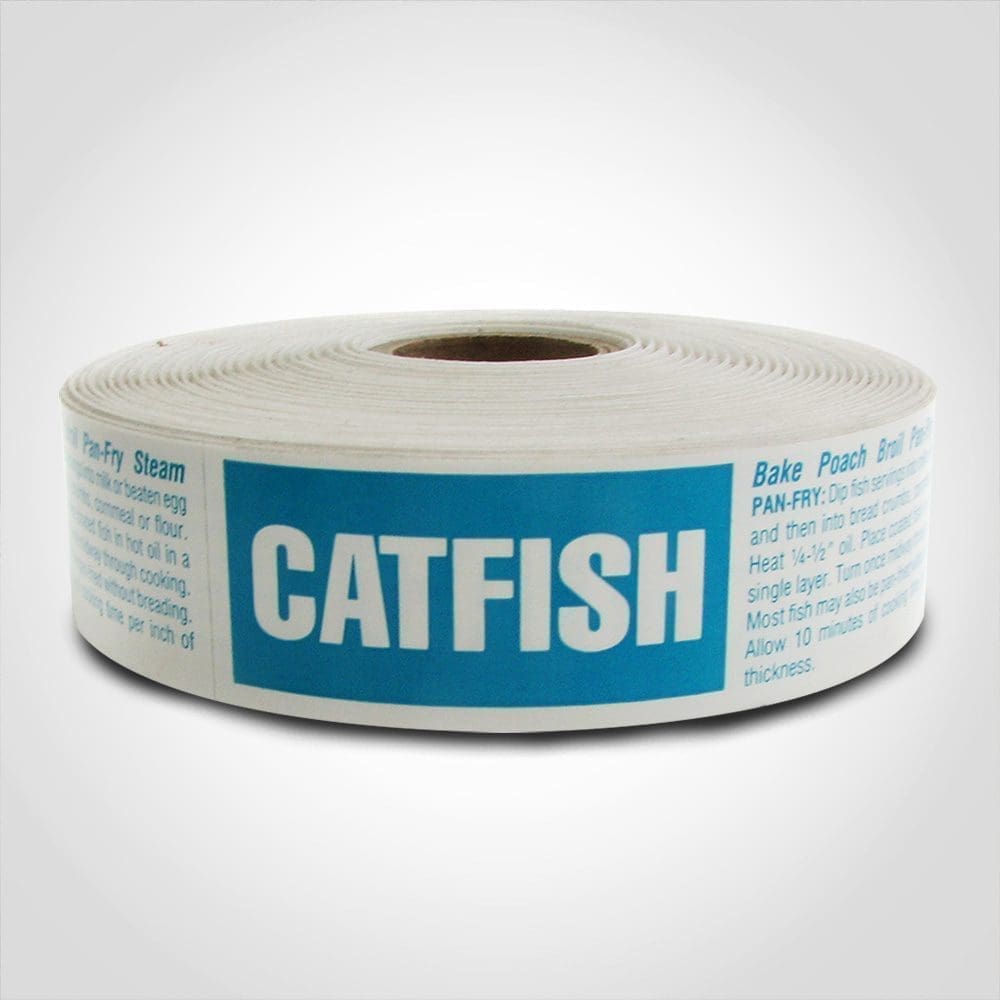Catfish Label - 500 Stickers | Seafood Labels