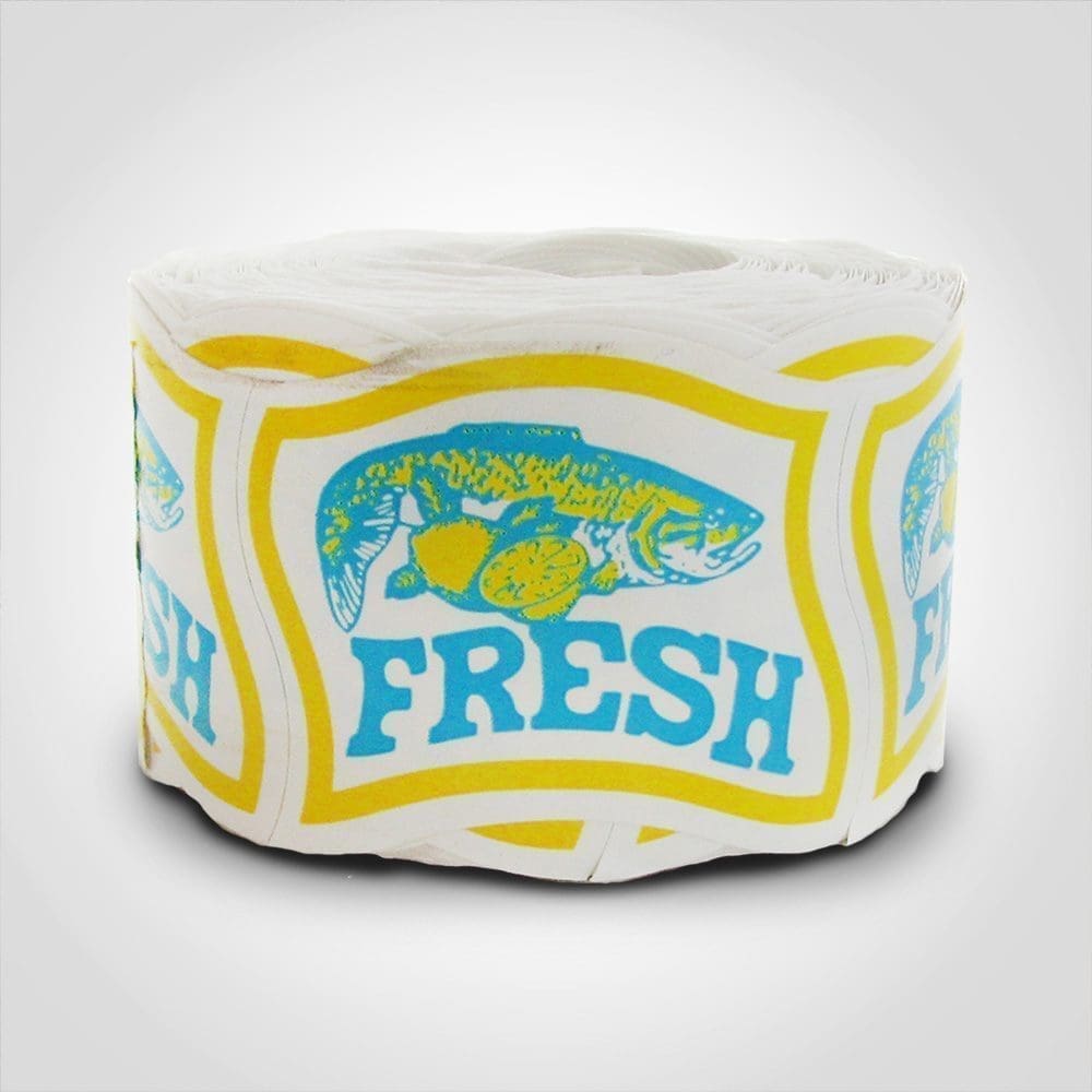 Fresh Fish Label - 500 Stickers | Seafood Labels