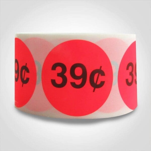 Pricing Label Round that reads 2/$1.00 | 500 stickers