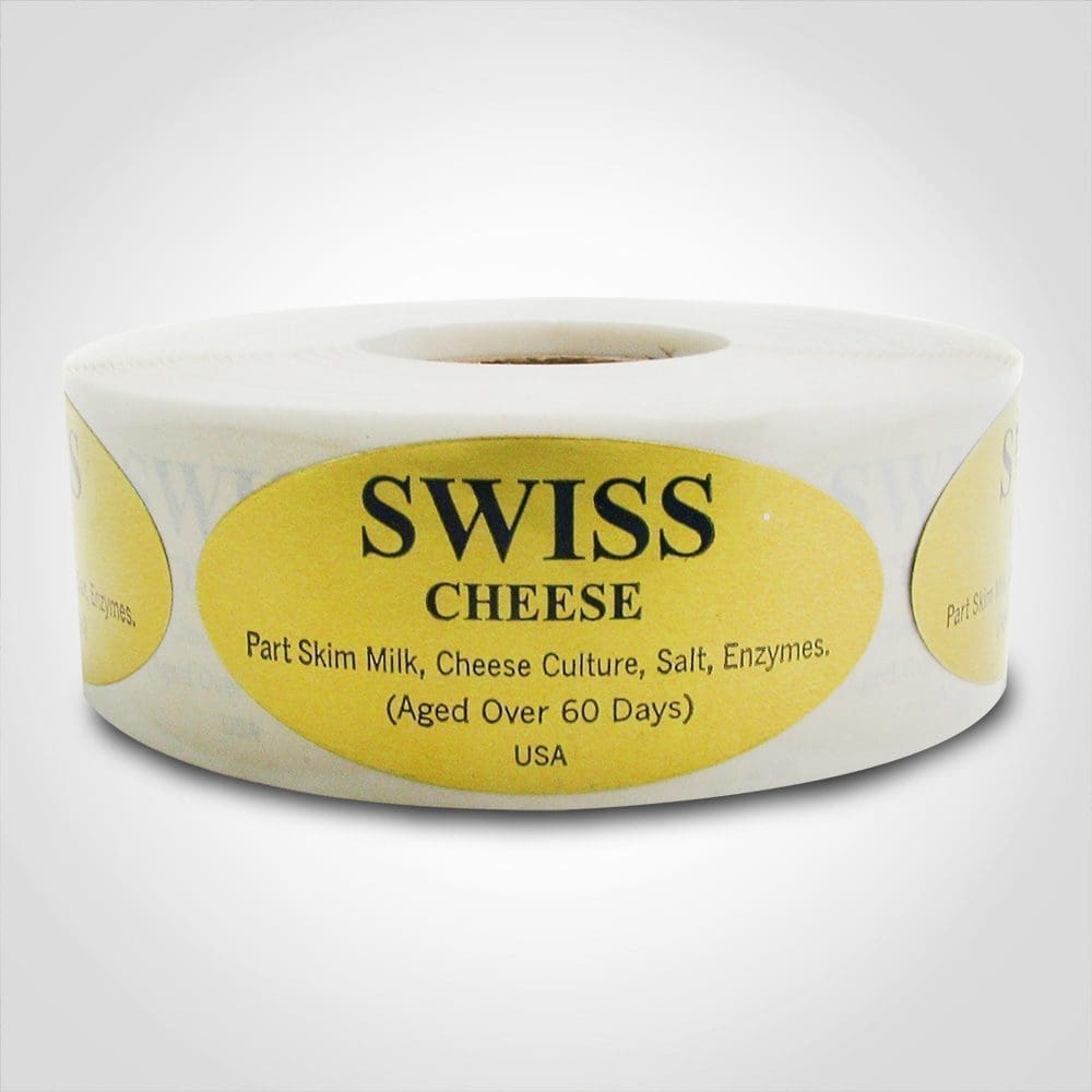 Swiss Cheese Label - 500 Stickers | Deli Labels