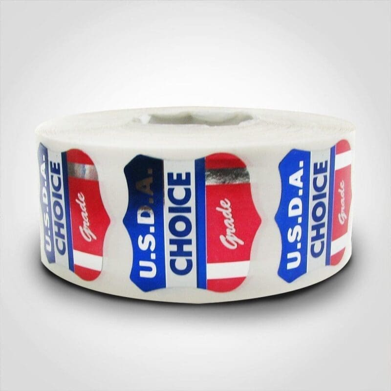 USDA Label, Butcher Stickers Choice Grade Foil - 1000/roll