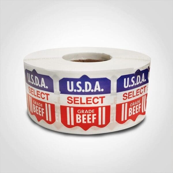 USDA Label, Butcher Sticker Select Grade Beef - 1000/roll