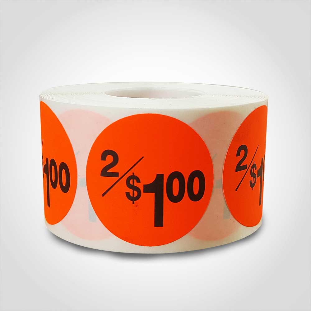 2 for $1 Label - 500 Stickers | Merchandising Labels