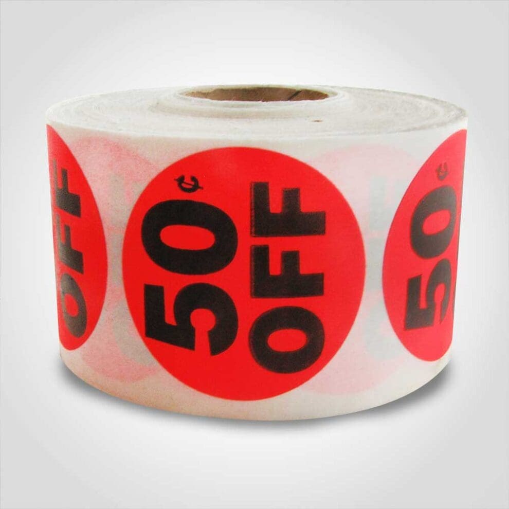 Blank (Red) Label, Butcher Sticker - 1000/roll