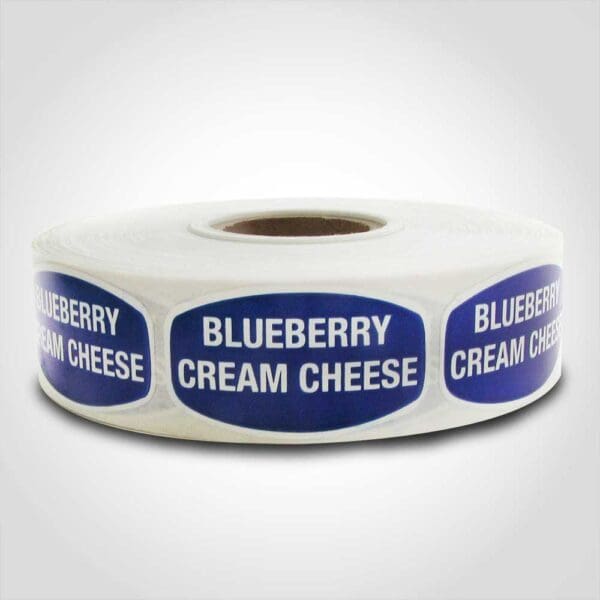 Blueberry Cream Cheese Label, Bakery Flavor Sticker - 1000/roll
