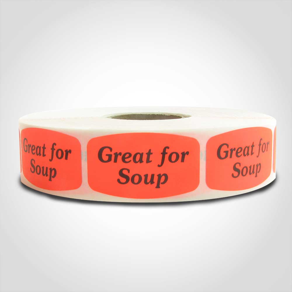Great for Soup Labels - 1000 Stickers | Merchandising Labels