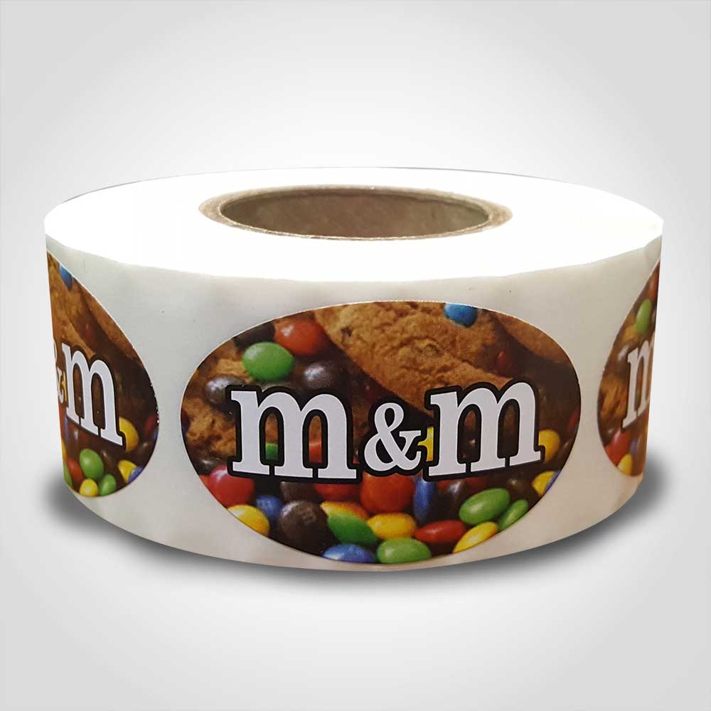 M and M Cookie Label - 500 Stickers | Bakery Labels