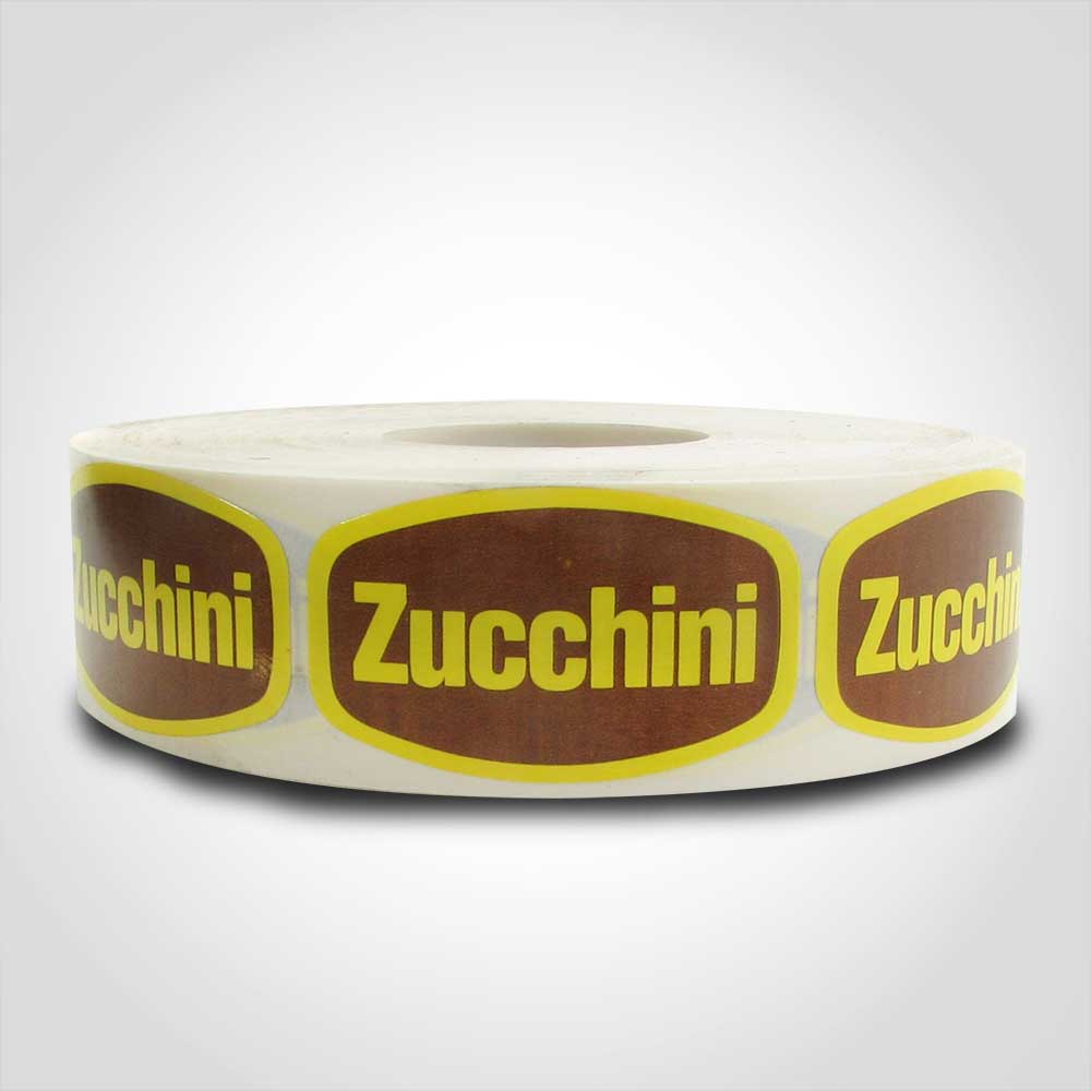 Zucchini Labels - 1000 Stickers | Bakery Labels