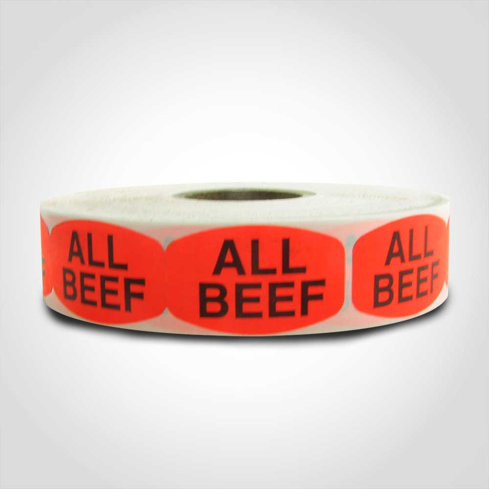 All Beef Label - 1000 Stickers | Butcher Labels
