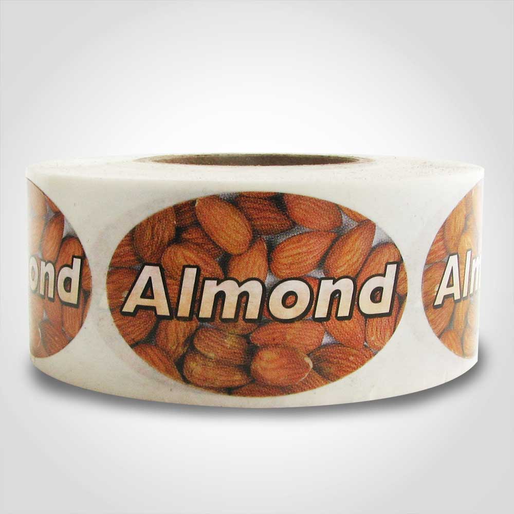 Almond Label with Almond Design - 500 Stickers