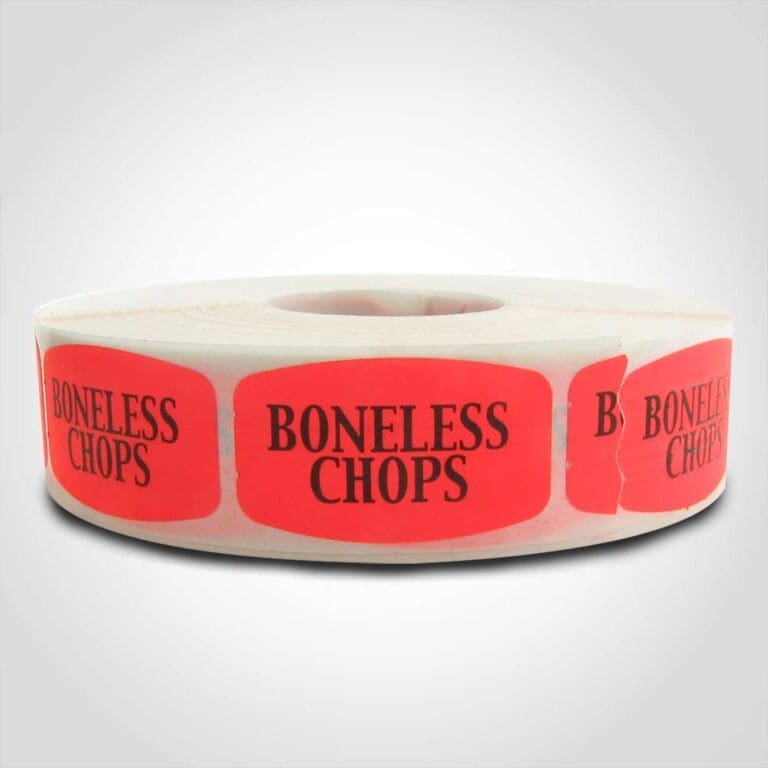 Boneless Chops Label, Butcher Sticker - 1000/roll
