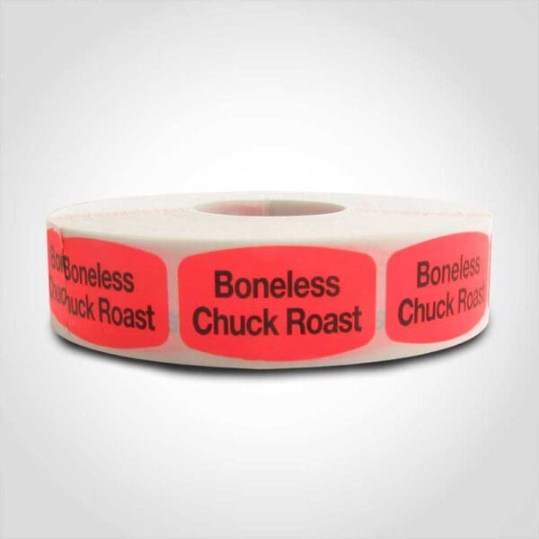 Boneless Chuck Roast Label, Butcher Sticker - 1000/roll