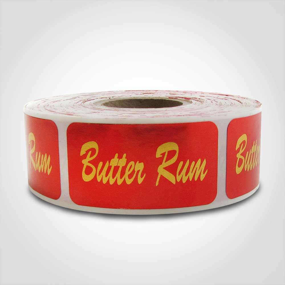 Butter Rum Label - 500 Stickers | Bakery Labels