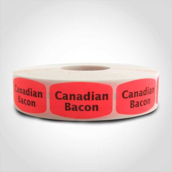 Canadian Bacon Labels | 1000 Stickers - Brenmarco.com