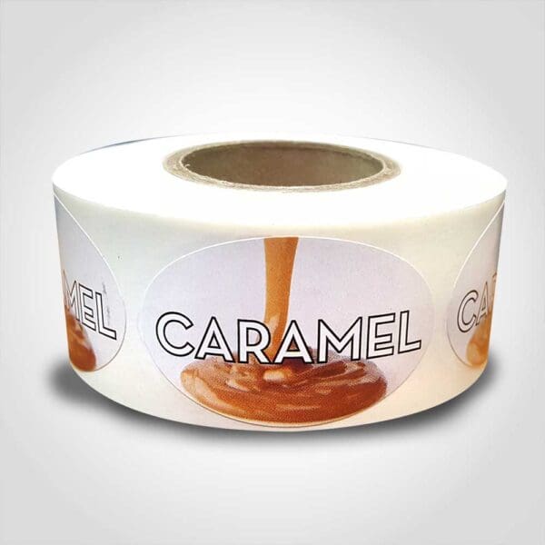Caramel Label, Bakery Flavor Sticker - 500/roll