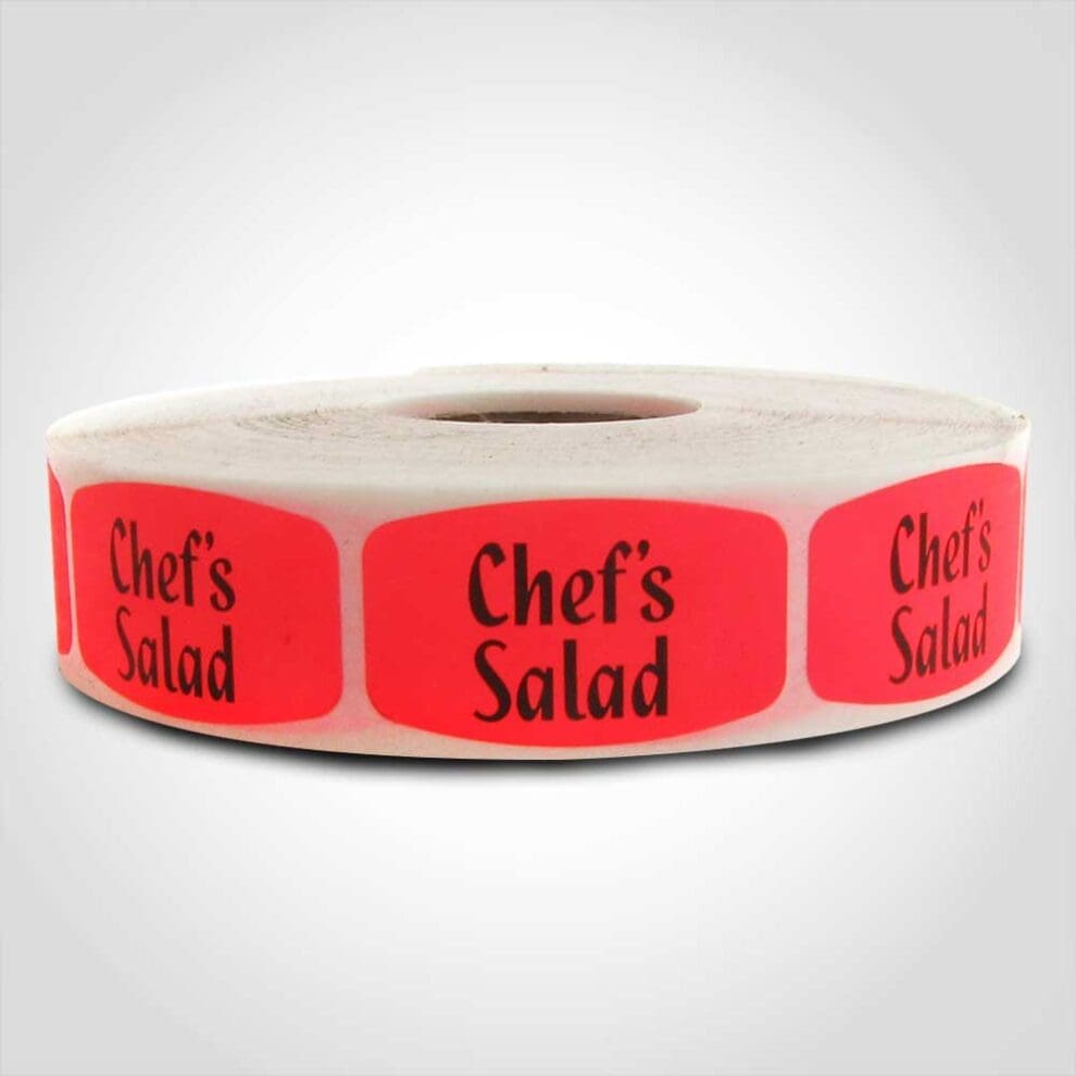 Chef Salad Labels | 1000 Stickers - Brenmarco.com