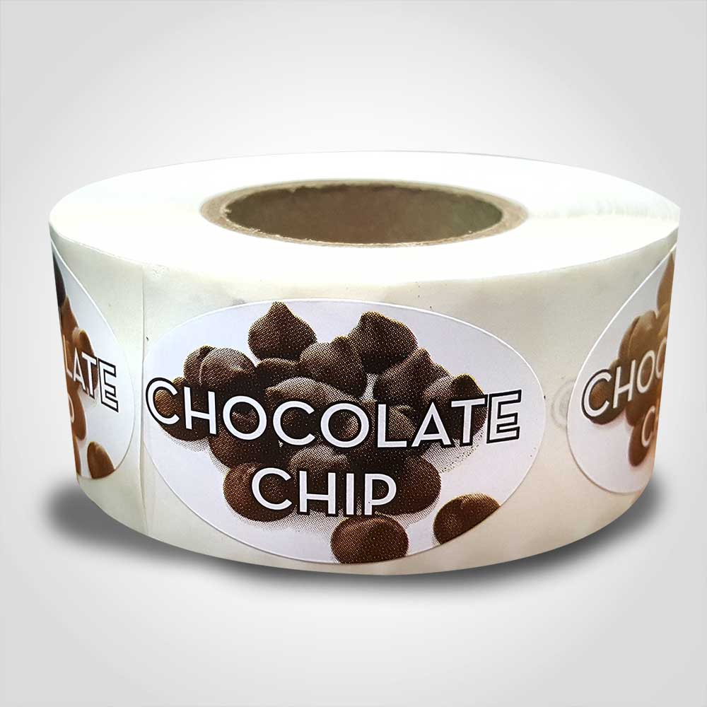 Chocolate Chip Label, Bakery Sticker - 500/roll