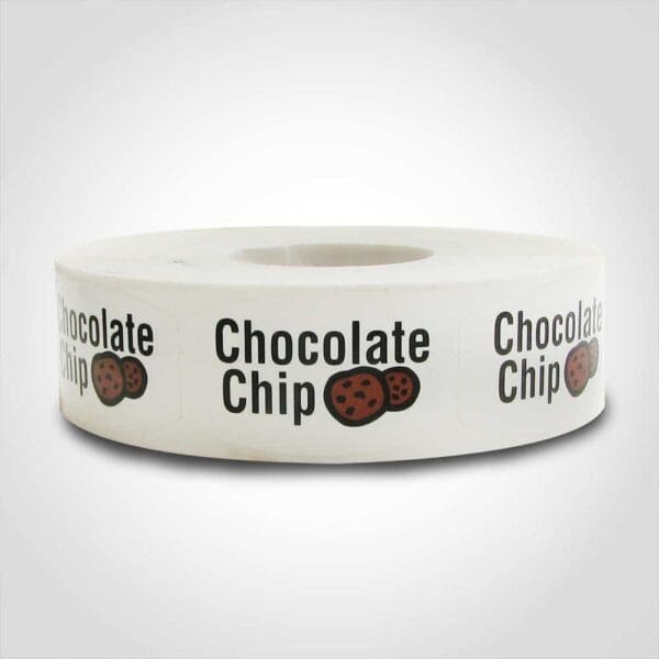 Chocolate Chip Label, Bakery Flavor Sticker - 1000/roll