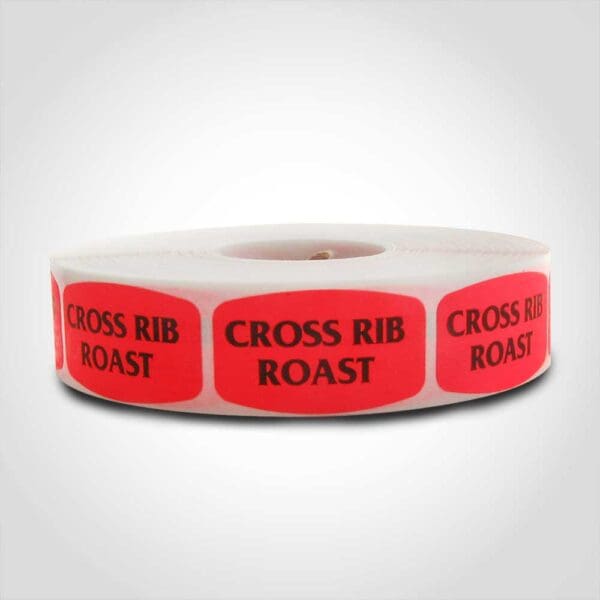 Cross Rib Roast Label, Butcher Sticker - 1000/roll