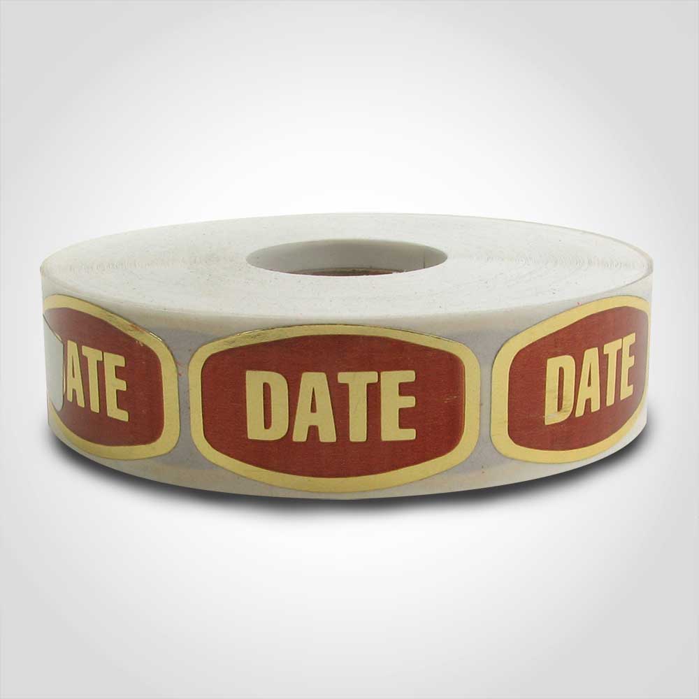 Date Label – Gold Foil Bakery Stickers (Roll of 1000)