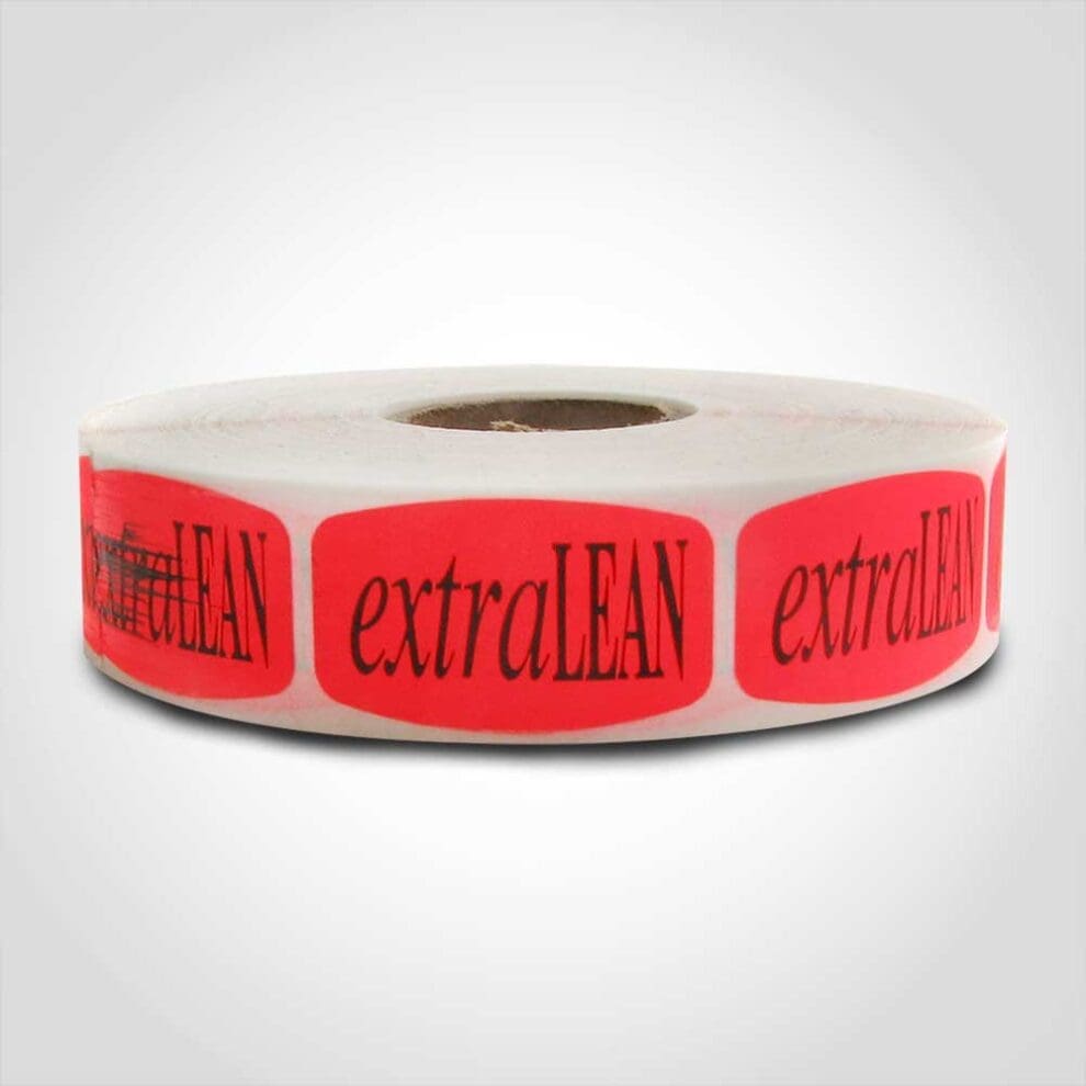 Extra Lean Label, Butcher Sticker - 1000/roll