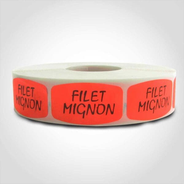 Filet Mignon Label, Butcher Sticker - 1000/roll