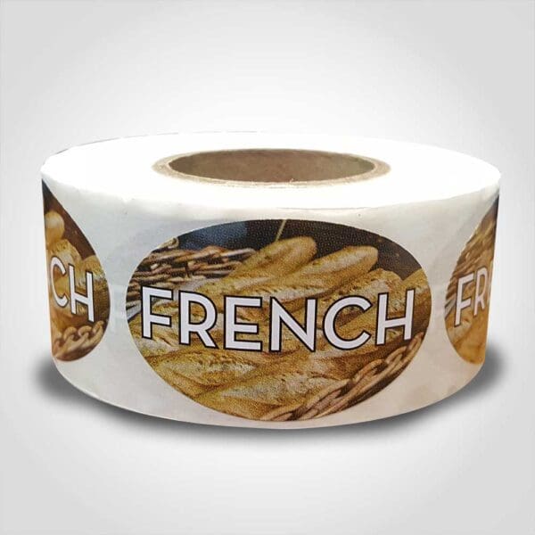 French Bread Label, Bakery Bread Sticker - 500/roll