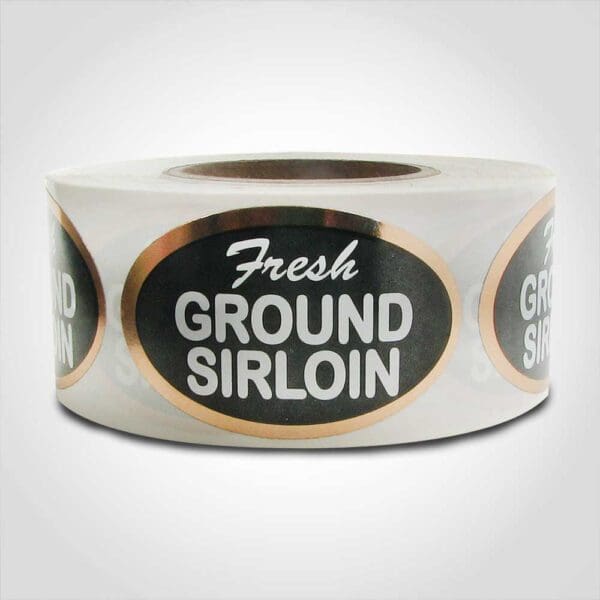Fresh Ground Sirloin Label, Butcher Beef Sticker - 500/roll