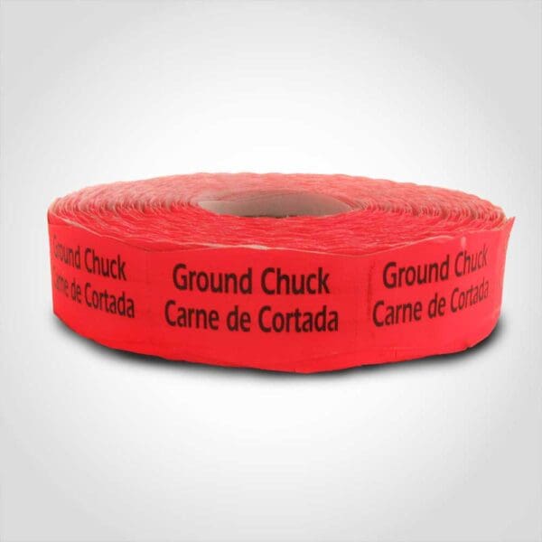 Bilingual Label | Ground Chuck | Carne de Cortada | 1000