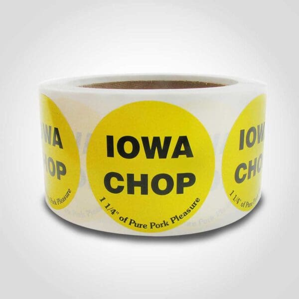 Iowa Chop Label, Butcher Sticker - 500/roll