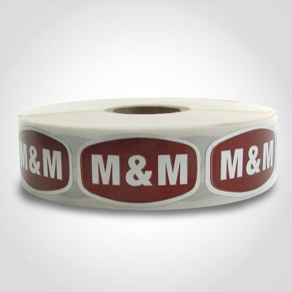M and M Label 1000 Stickers | Bakery Labels