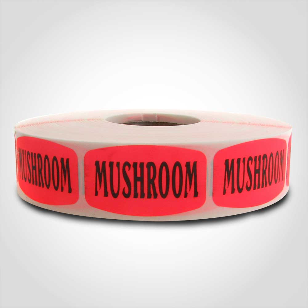 Mushroom Labels - 1000 Stickers | Deli Labels
