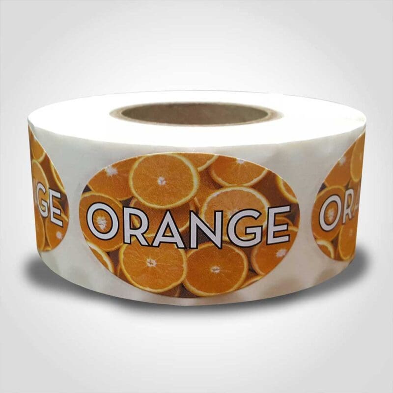 Orange Labels | 500 Stickers - Brenmarco.com