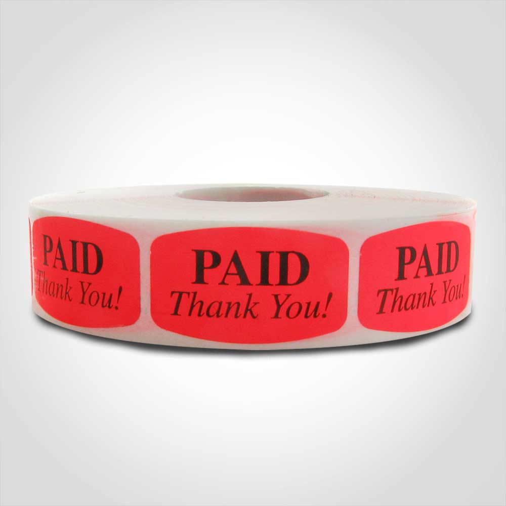 Paid Thank You Labels - 1000 stickers- | Price Label