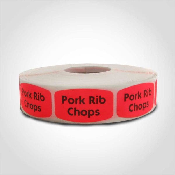 Pork Rib Chops Labels | 1000 Stickers - Brenmarco.com