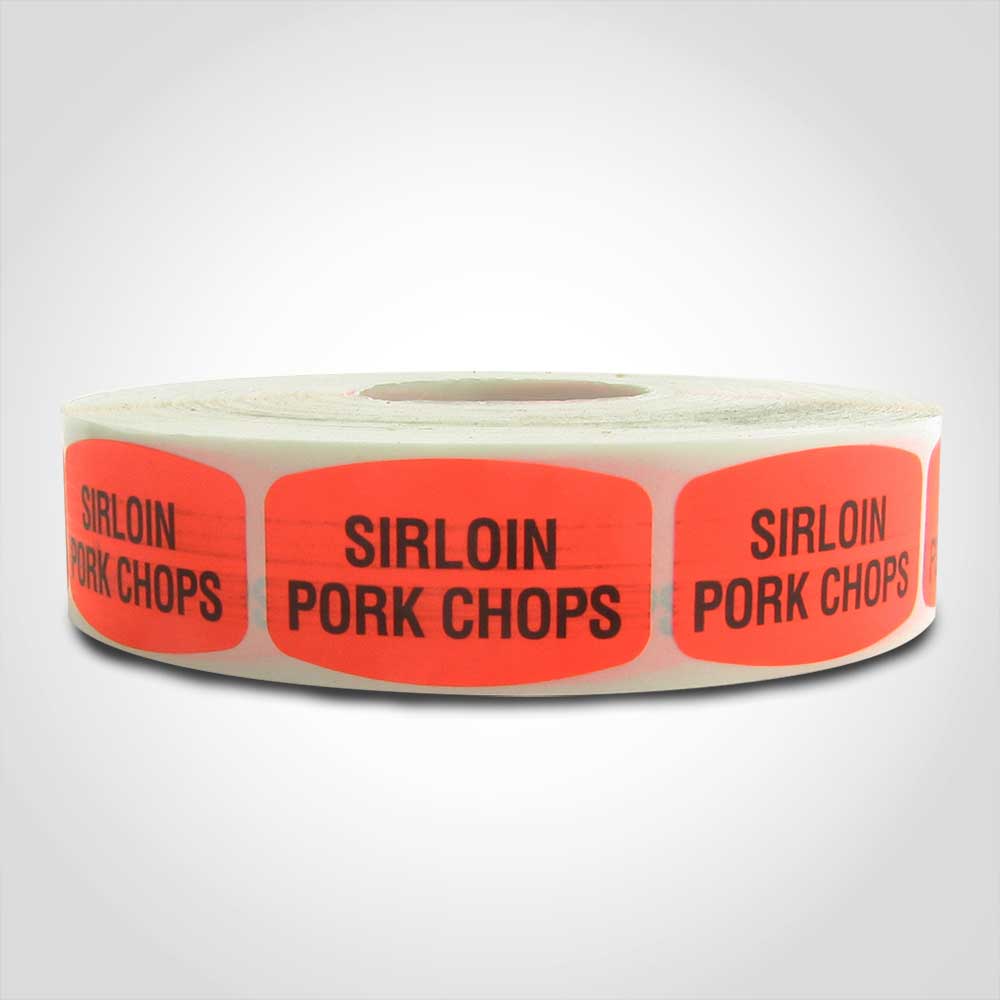 Sirloin Pork Chops Label - 1000 Stickers | Butcher Labels