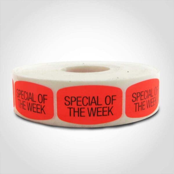 Special of the Week Dayglo Red Labels | 1000 stickers