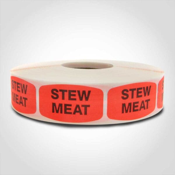 Stew Meat Label, Butcher Sticker - 1000/roll