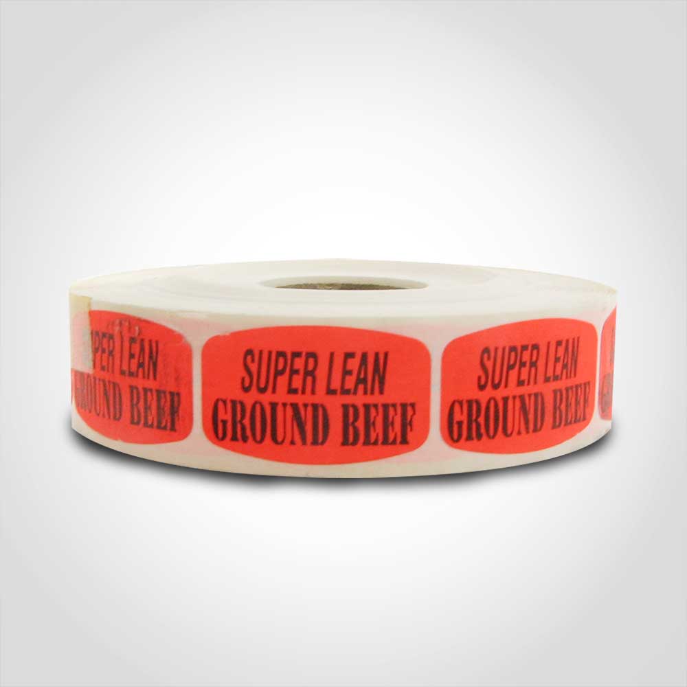 Super Lean Ground Beef Labels | 1000 Stickers - Brenmarco.com