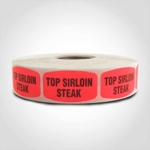 Top Sirloin Steak Label, Butcher Sticker - 1000/roll