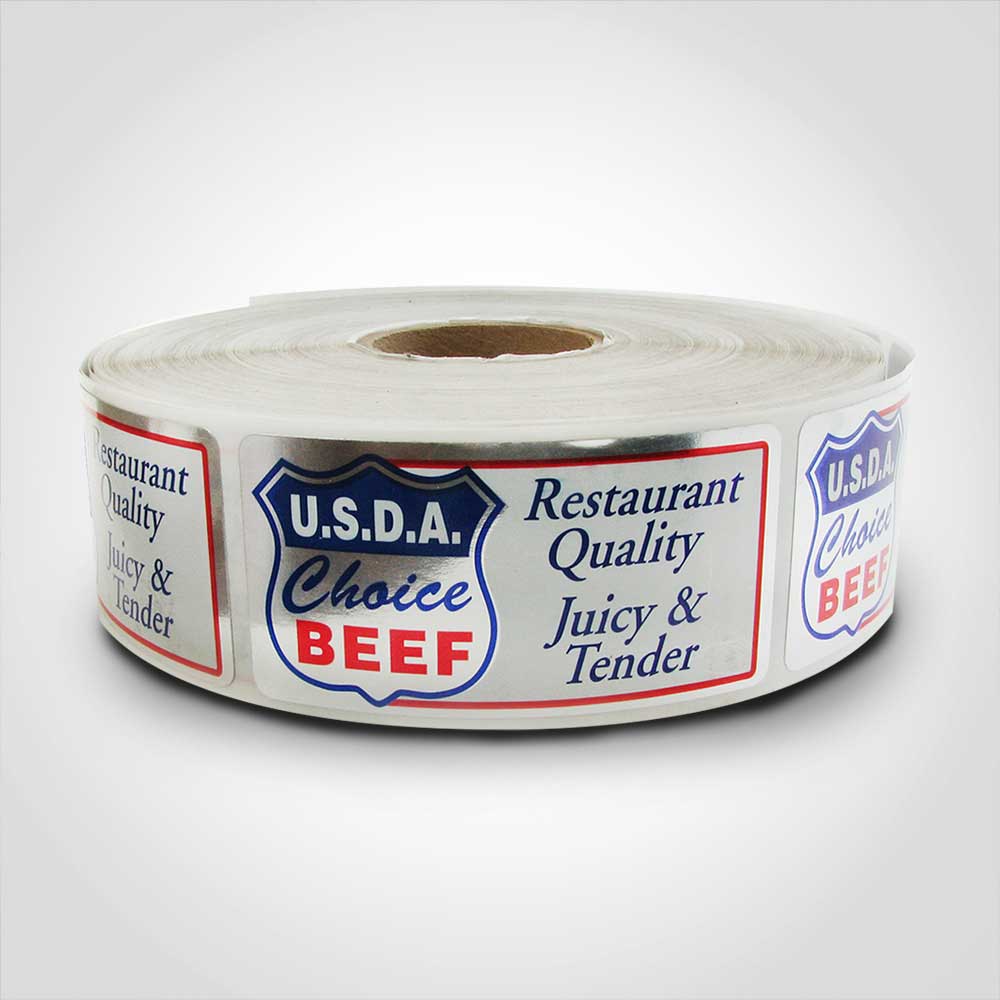 USDA Choice Beef Label Restaurant Quality Label - 500 Stickers