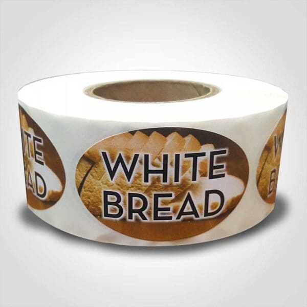 White Bread Label, Bakery Flavor Sticker - 500/roll
