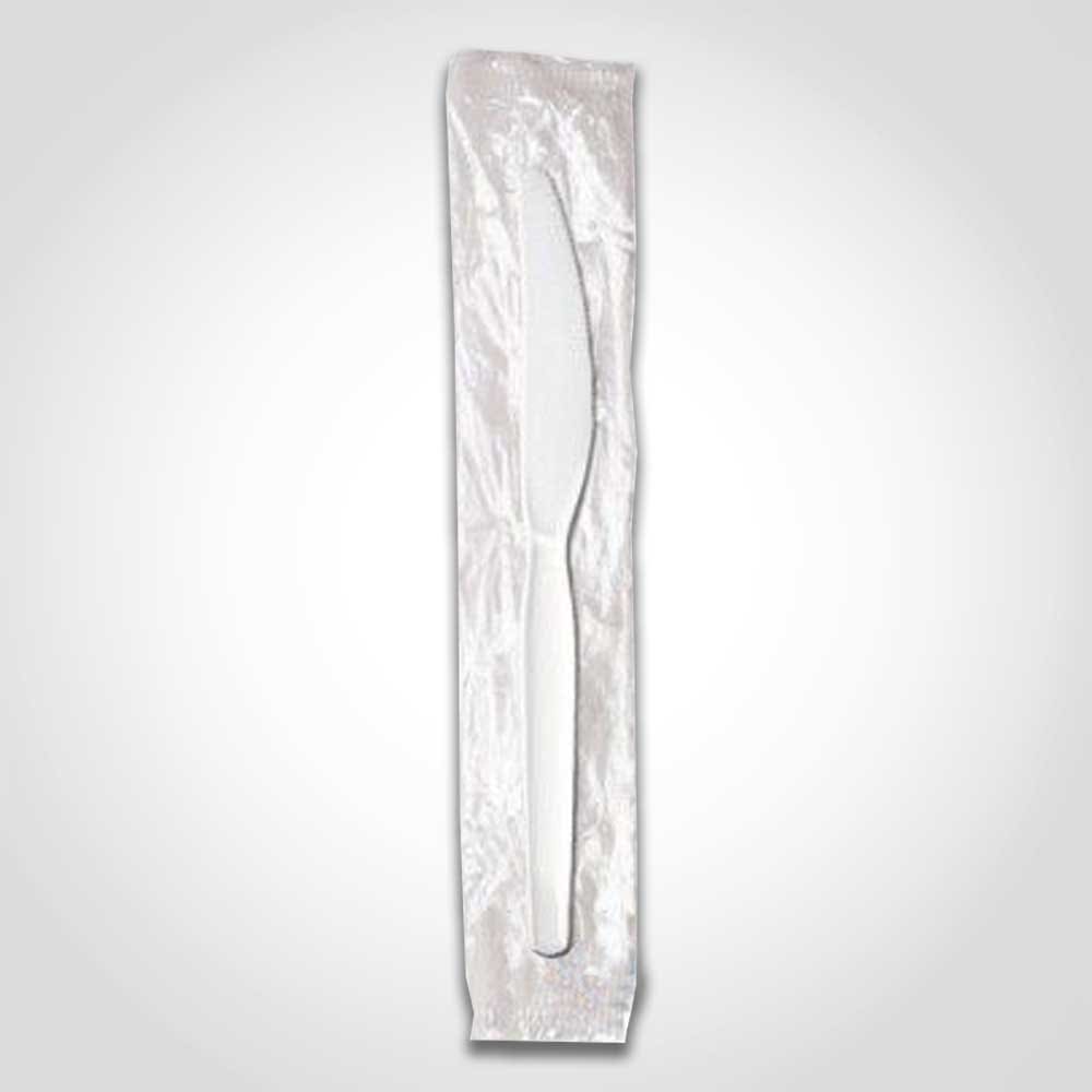 Clear Heavyweight Plastic Knives Wrapped