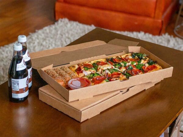 Flatbread Pizza Box | Kraft - 100 Pack