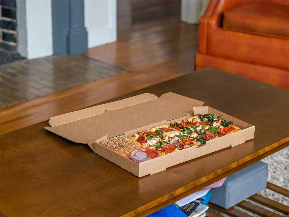 Flatbread Kraft Pizza Box - 100/case | Pizza Box