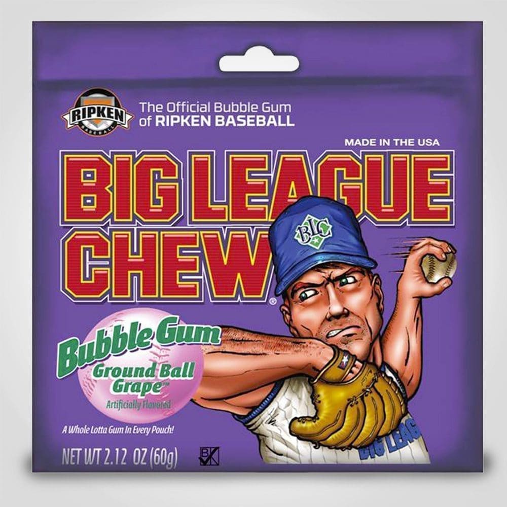 Big League Chew Pouch, Grape 2.12oz - 12 Pack | Candy