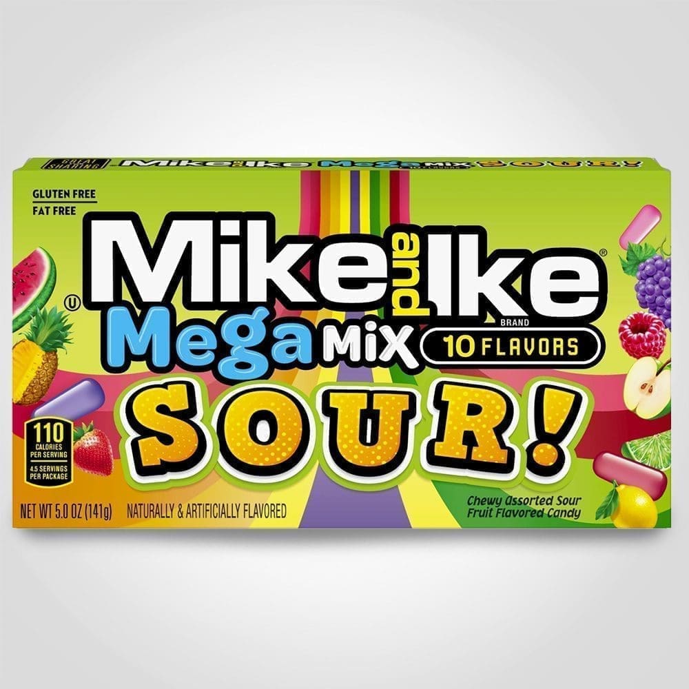 Theater Box MIke & Ike Mega Mix Sour - 12 Pack | Candy