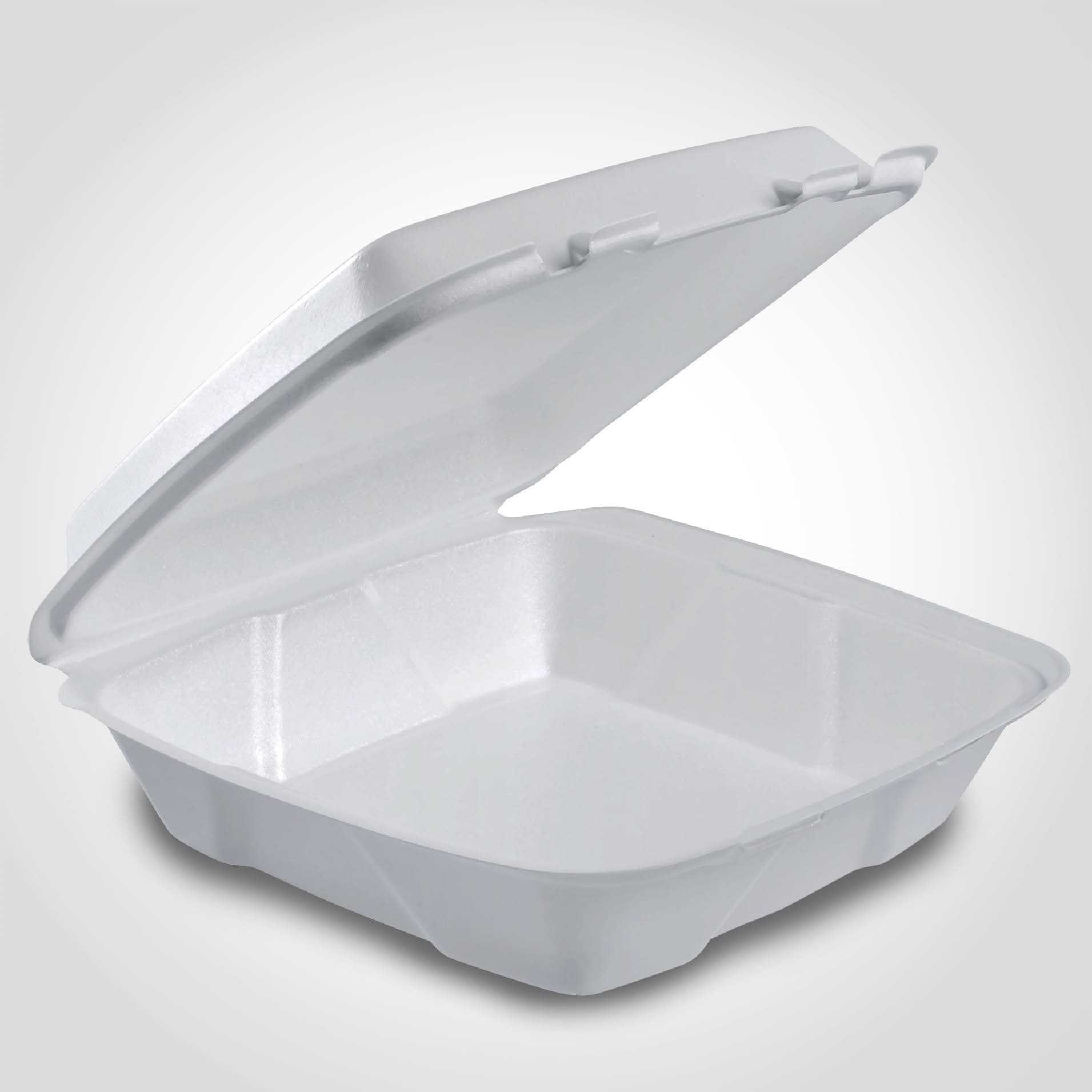 9" XPS Foam Carryout Container with Removable Lid - 200/cs