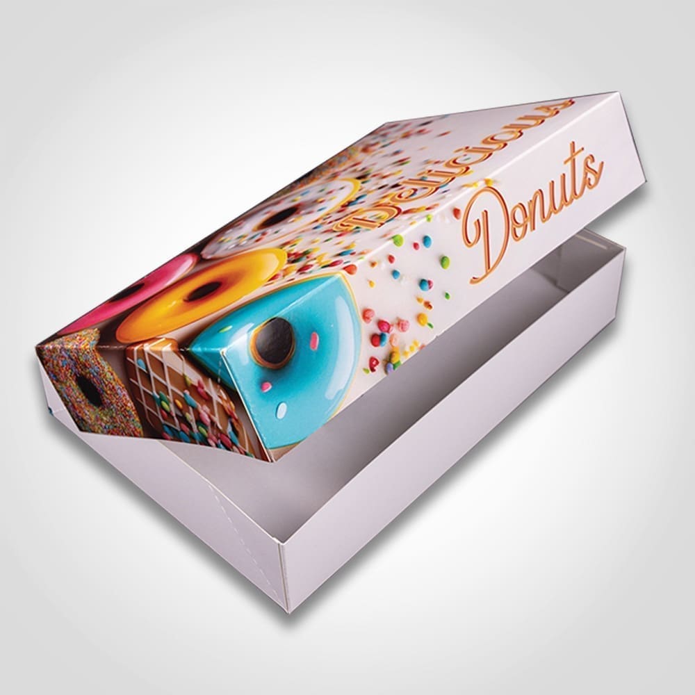 Half Dozen Donut Box Stock Print - Delicious Design - 200/cs