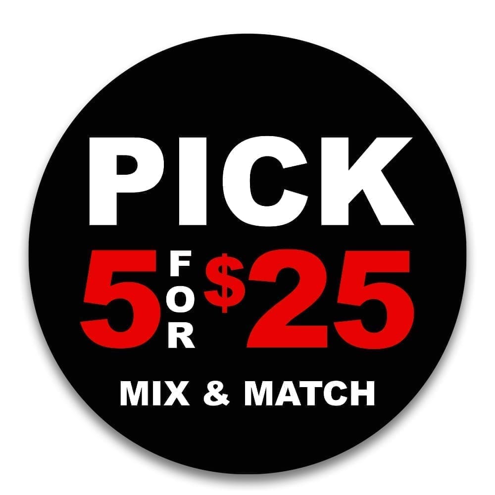 Pick 5 for $25.00 Mix and Match Label - 1000 Stickers | Sale Labels